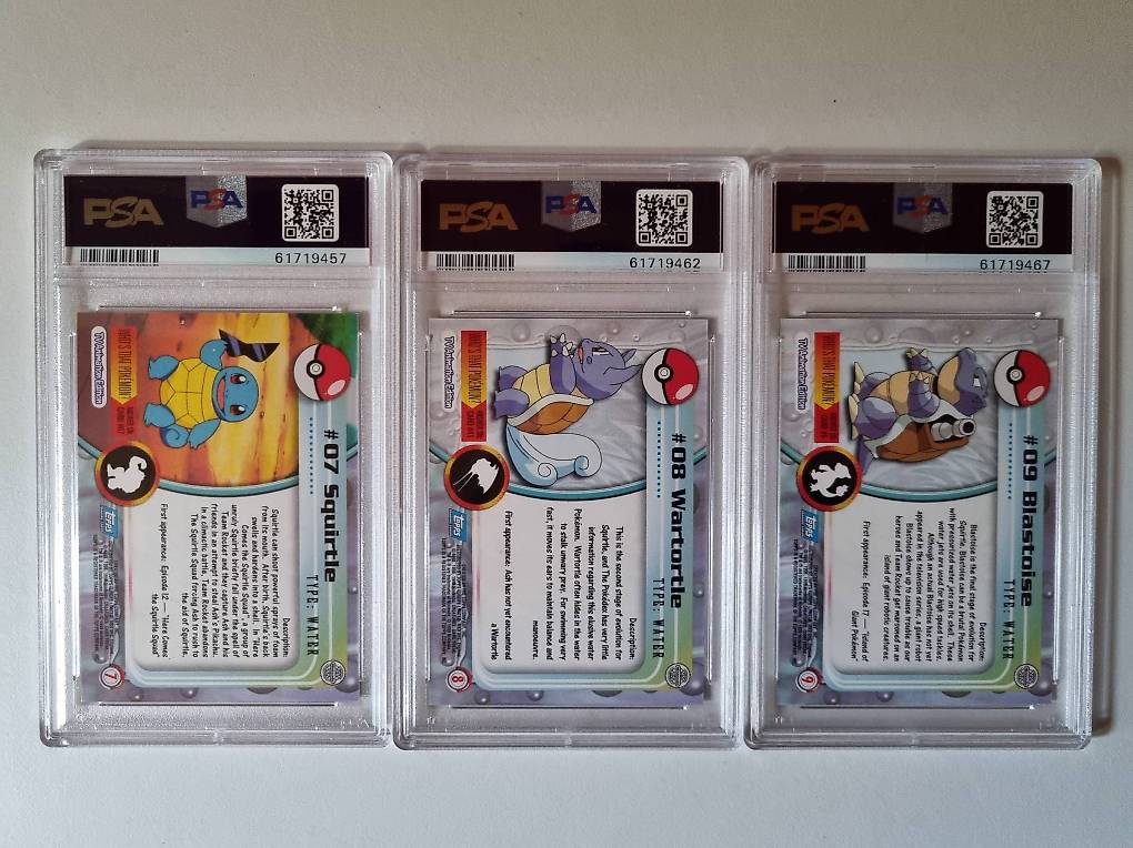 Turtok / Blastoise + Schillok + Schiggy PSA 9 Pokemon Topps Canton ...