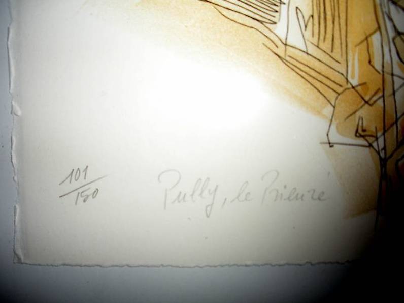 Tableau lithographie du Prieuré de Pully im Kanton Waadt - anibis.ch