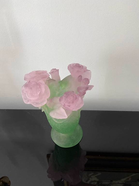 Daum small vase pink roses Canton Genève - anibis.ch