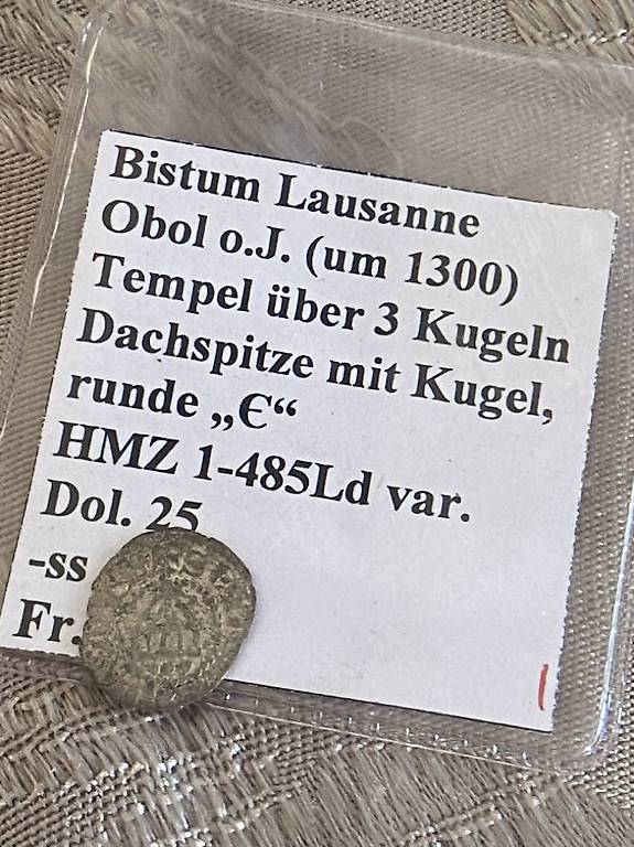 Evêché de Lausanne Denier et obole au temple XIIème siècle Canton Vaud ...