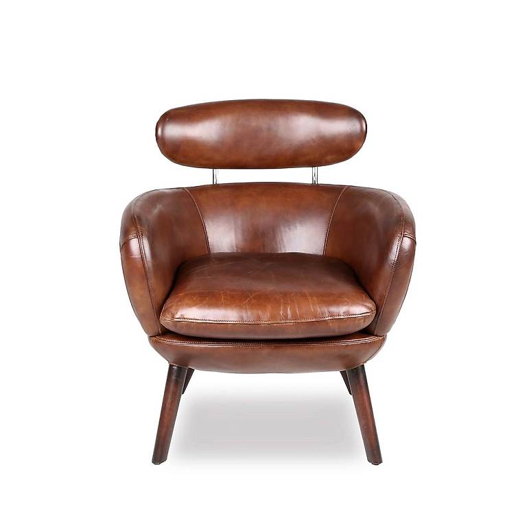 Fauteuil "Sixtees" en Cuir Marron Vintage Canton Fribourg - anibis.ch