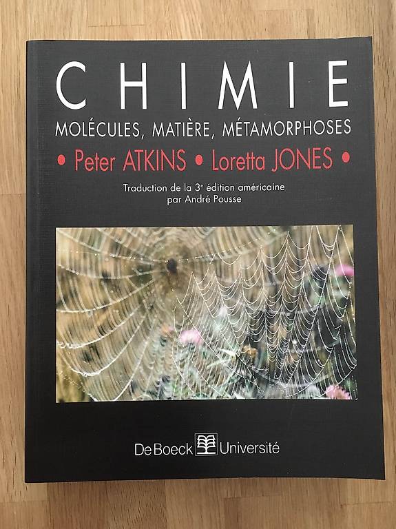 Chimie. Molécules, matière, métamorphoses - (Atkins/Jones) Canton ...