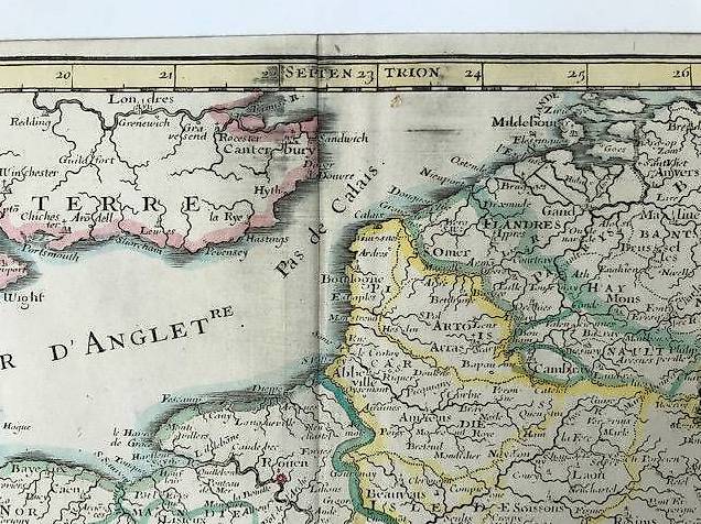 Authentique gravure de 1678 du Royaume de France Canton Vaud - anibis.ch