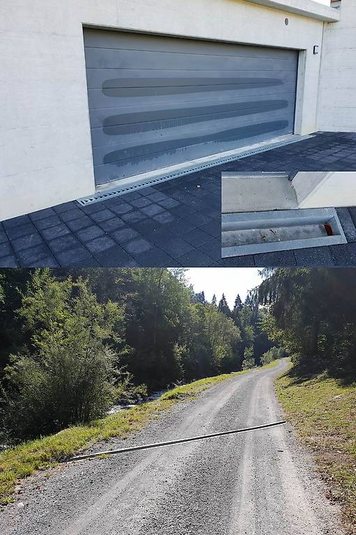 Rigole traverse route caniveau renvoi revers d'eau drain ! im Kanton ...