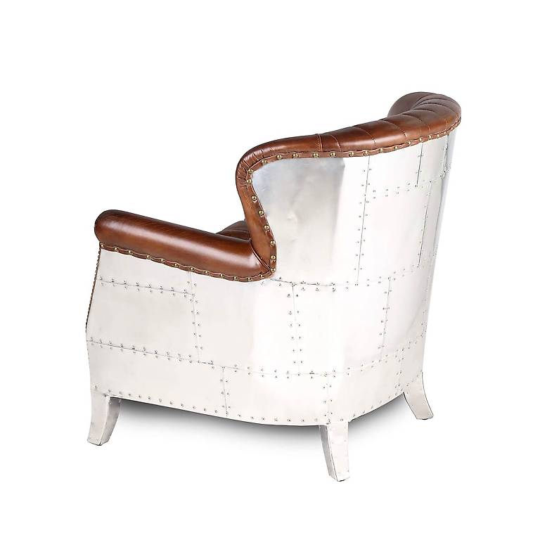 Fauteuil Aviateur cuir marron vintage, Aluminium Canton Fribourg ...