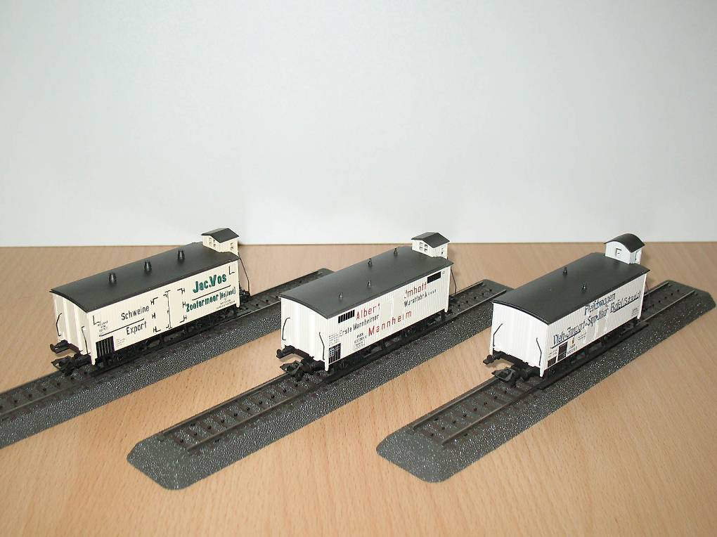 Wagen-Set "Fleischtransport" NS-DB-SBB in H0 / Märklin 48922 im Kanton ...