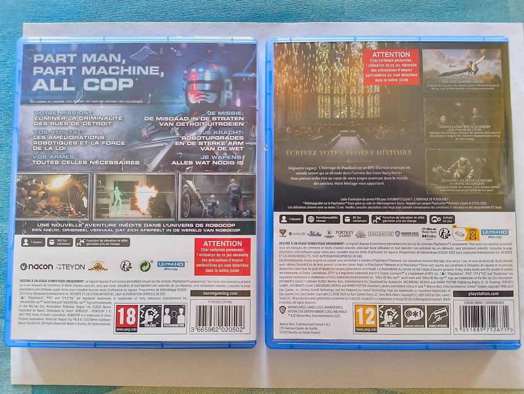 Hogwarts legacy + RoboCop ps5 Canton Vaud - anibis.ch