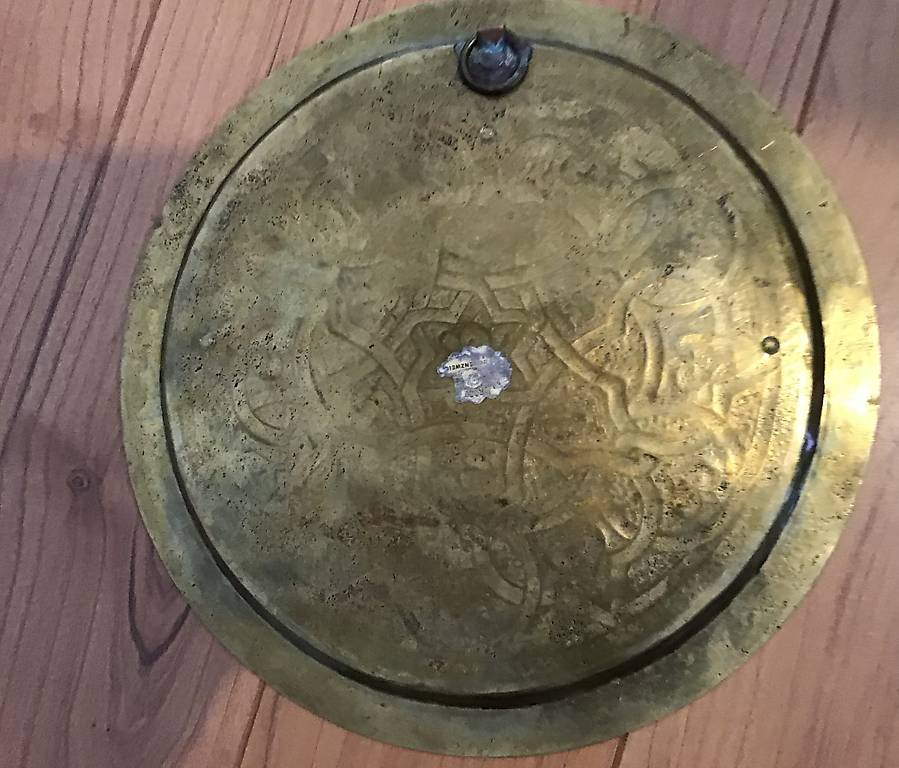 Ancien plateau tableau (Maroc ou Egypte ?), diamètre 34 cm Canton ...