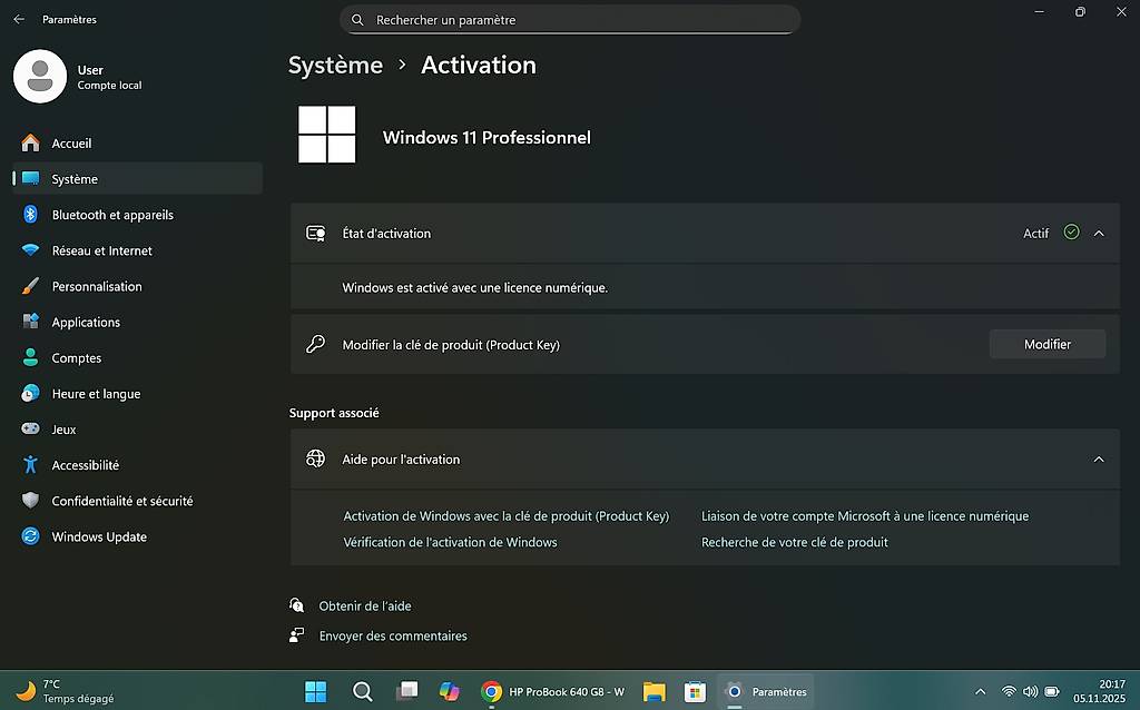HP EliteBook 640 G11 - Windows 11 Pro, 16 Go RAM, 512 Go SSD Canton ...