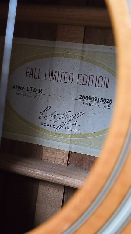 Taylor 410ce LTD-R Fall Limited Edition d'occasion (2009) Canton Genève ...