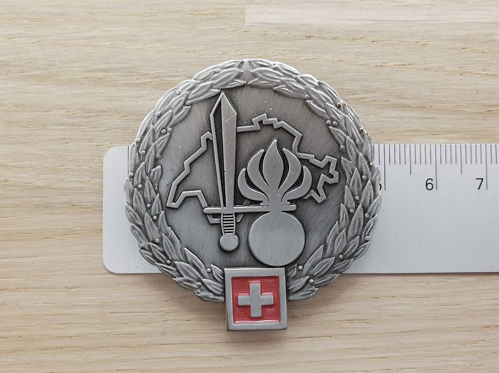 Béret Emblem Militärpolizei MP Gren Rarität Schweizer Armee im Kanton ...