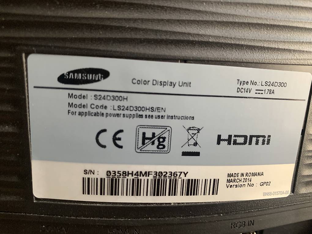 Moniteur Samsung S24D300H - Écran d'ordinateur Canton Vaud - anibis.ch