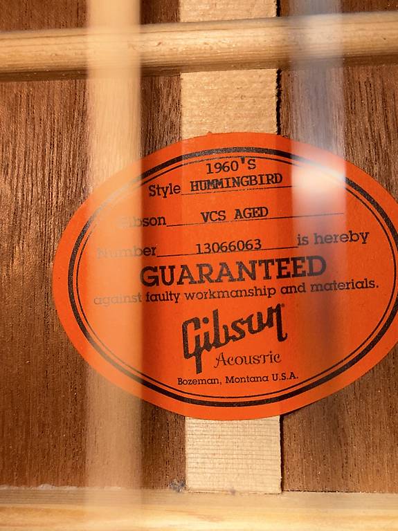 Gibson Custom Shop Hummingbird 1960s Canton Genève - anibis.ch