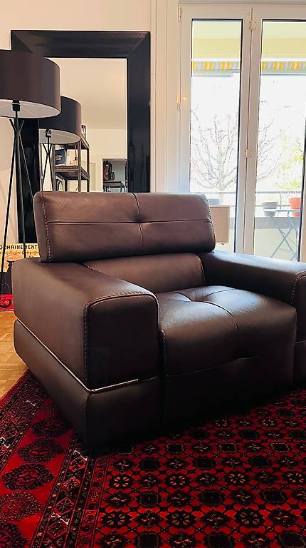 Fauteuil cuir véritable design Canton Neuchâtel - anibis.ch