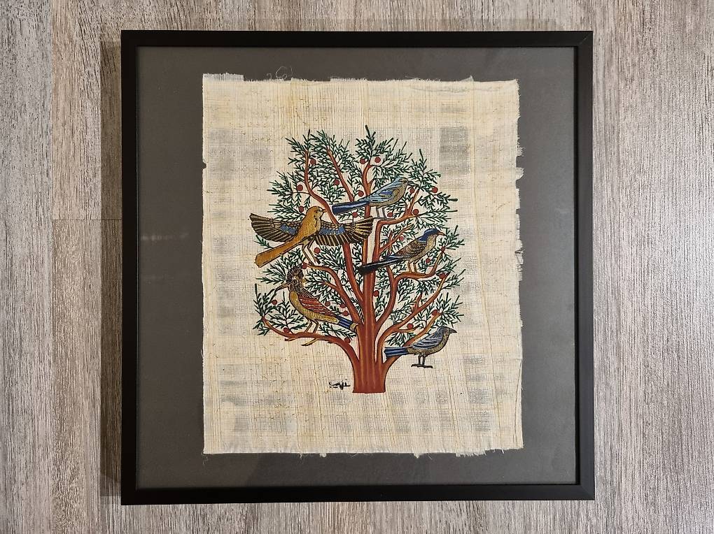 Ensemble de tableaux - Papyrus décorés aux motifs égyptiens Canton ...