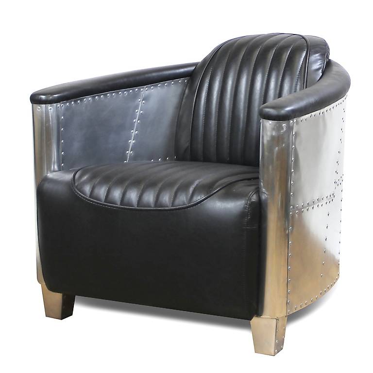 Fauteuil Aviateur cuir marron Vintage Canton Fribourg - anibis.ch