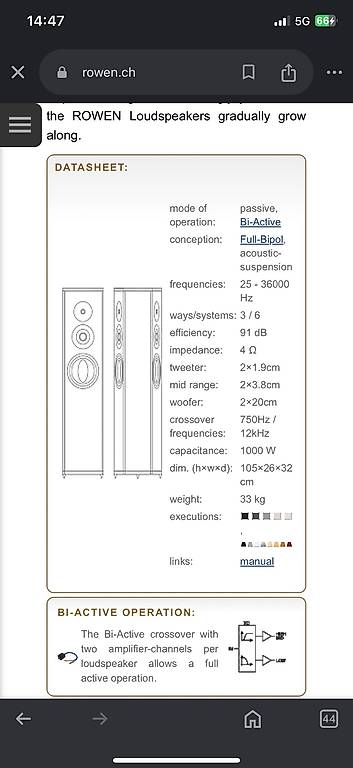 Rowen R1&1 bi active , absolute socle amp Canton Vaud - anibis.ch