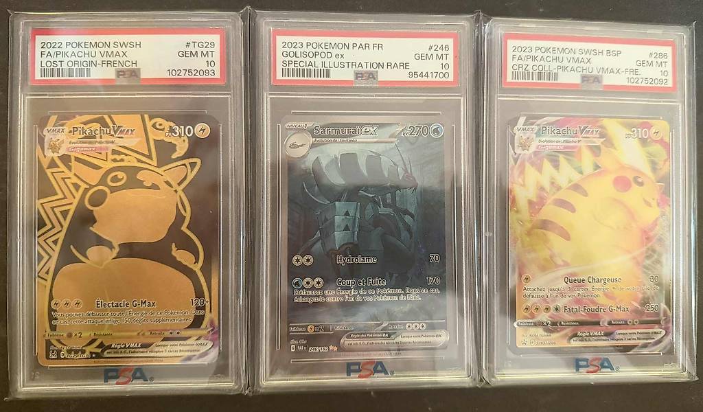 Pokémon - PSA10 Pikachu VMAX et Sarmuraï EX en Français Canton Valais ...